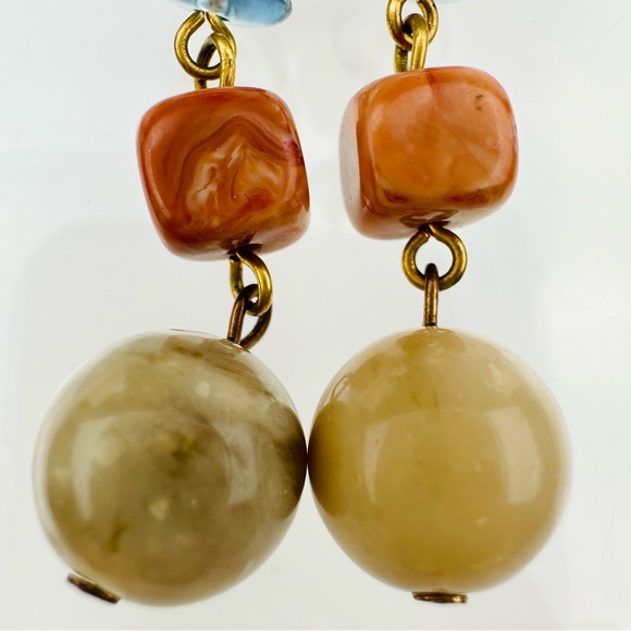 LCI | Jewelry | Vintage Lci Glass Pearl Blue Glass Disk Bead Dangle ...